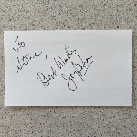 Autograph | Other | Joy Behar Signed Inscribed Index Card 3x5 Tv Co ...